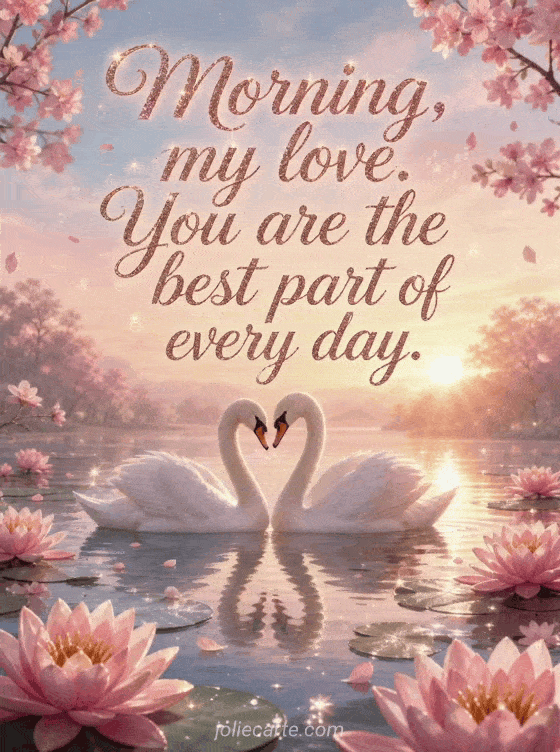good morning love of my life - Free card 💖 - JolieCarte