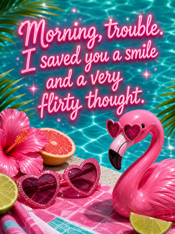 flirty good morning text for her - Free card 😉 - JolieCarte