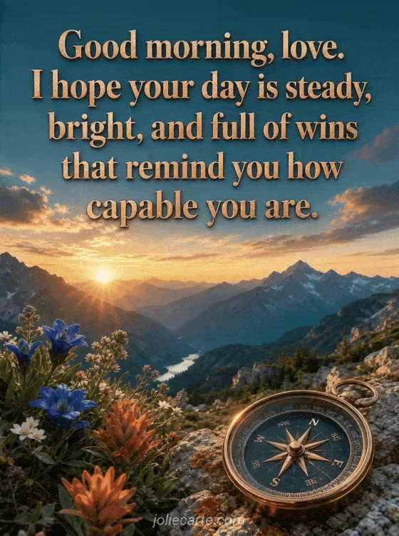 long good morning message for him - Free card 💙 - JolieCarte