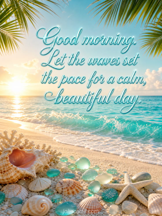 good morning beach - Free card 🌊 - JolieCarte