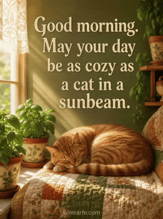 good morning cats - Free card 🐱 - JolieCarte