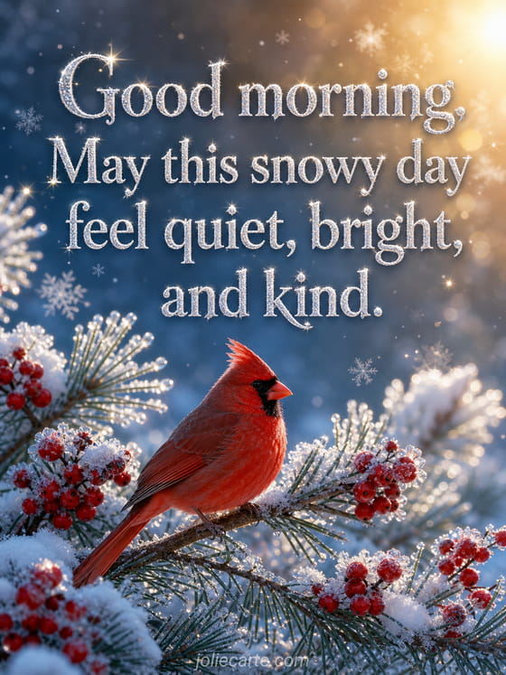 good morning snow - Free card ️ - JolieCarte