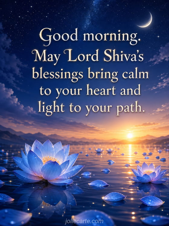 Good morning lord shiva blessings - Free card 🙏 - JolieCarte