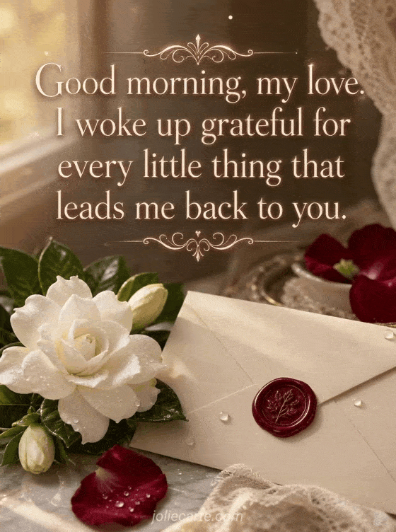 Good morning love letter - Free card 💌 - JolieCarte