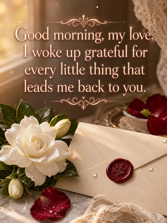 Good morning love letter - Free card 💌 - JolieCarte