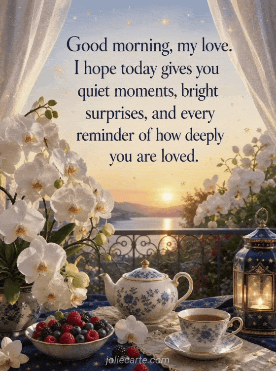 long good morning message for wife - Free card 💕 - JolieCarte