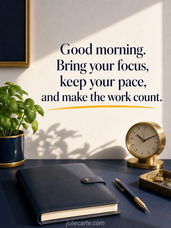 good morning motivational for work - Free card 💼 - JolieCarte
