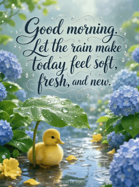 rainy good morning wishes - Free card 🌧️ - JolieCarte