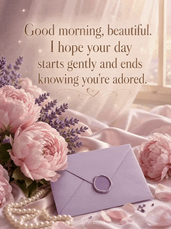 good morning letter for her - Free card 💌 - JolieCarte