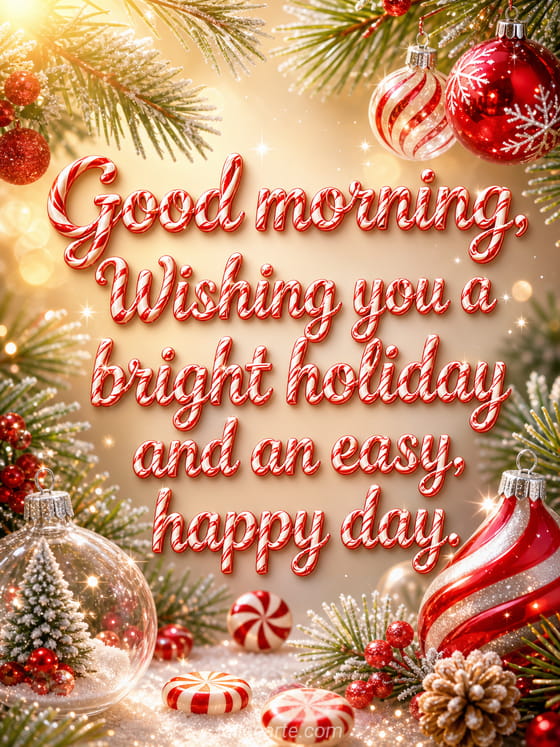 good morning holiday images - Free card 🎄 - JolieCarte