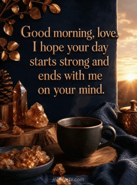 romantic good morning messages for him - Free card 💖 - JolieCarte