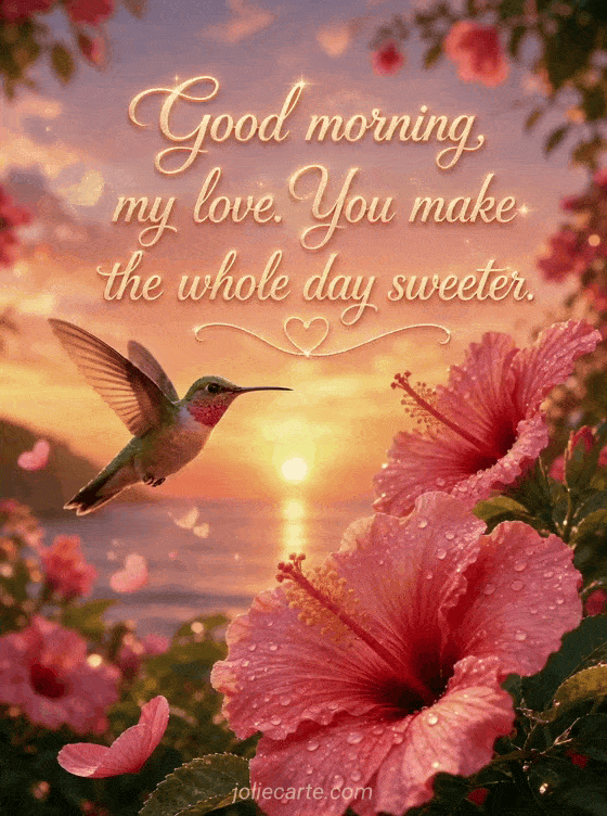 good morning romantic messages for her - Free card 💕 - JolieCarte