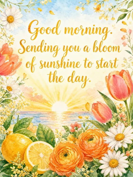good morning flower image - Free image 🌷 - JolieCarte