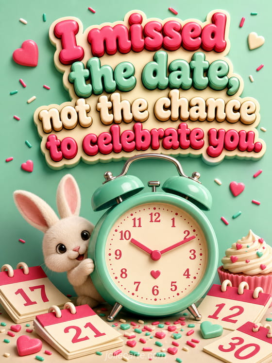 missed birthday gif - Free card 🎈 - JolieCarte