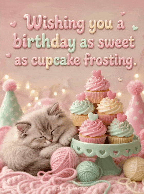cute happy birthday gif - Free image 🧁 - JolieCarte