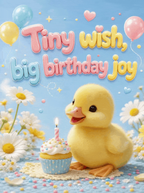 cute printable birthday cards - Free card 🧁 - JolieCarte