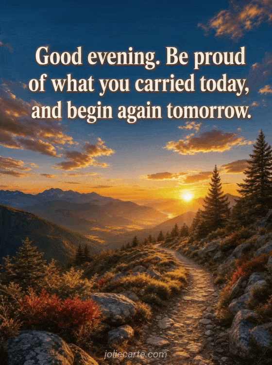 good evening motivational quotes - Free card 💪 - JolieCarte