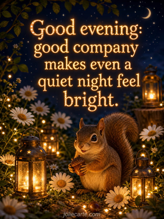 good evening quotes for friends - Free card 🌟 - JolieCarte