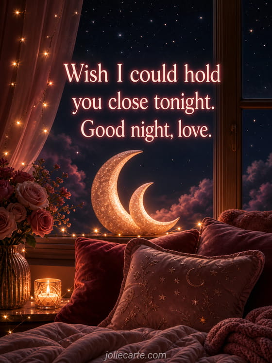bedroom hug good night couple - Free card 💞 - JolieCarte