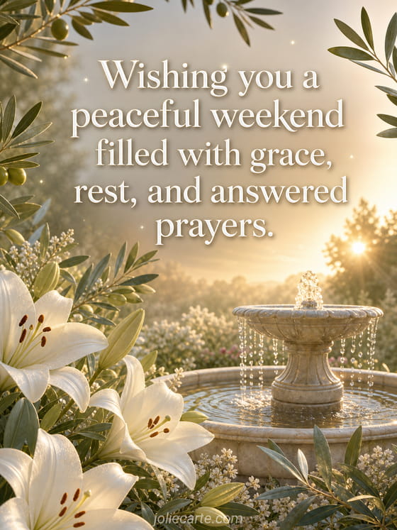 happy weekend wishes and prayers - Free card 🙏 - JolieCarte