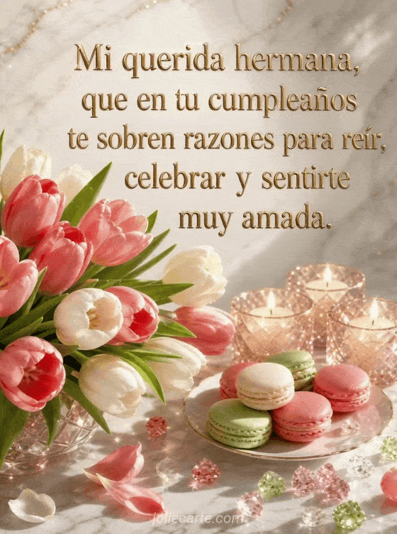 tarjeta de cumpleaños para mi hermana - Gratis 💝 - JolieCarte