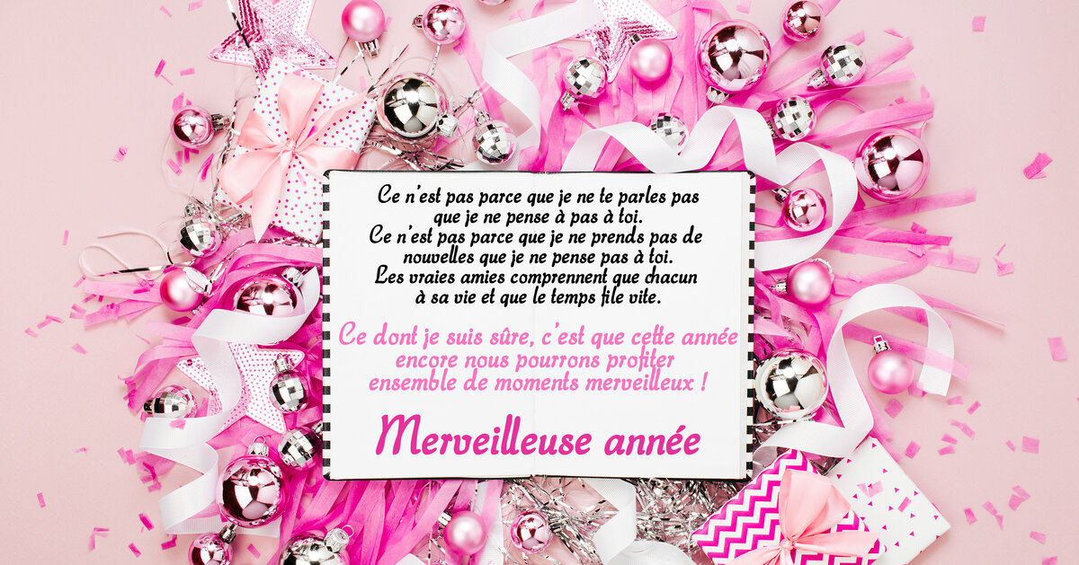 Vœux d'amitié sincère | Carte Bonne Année pour une amie - JolieCarte