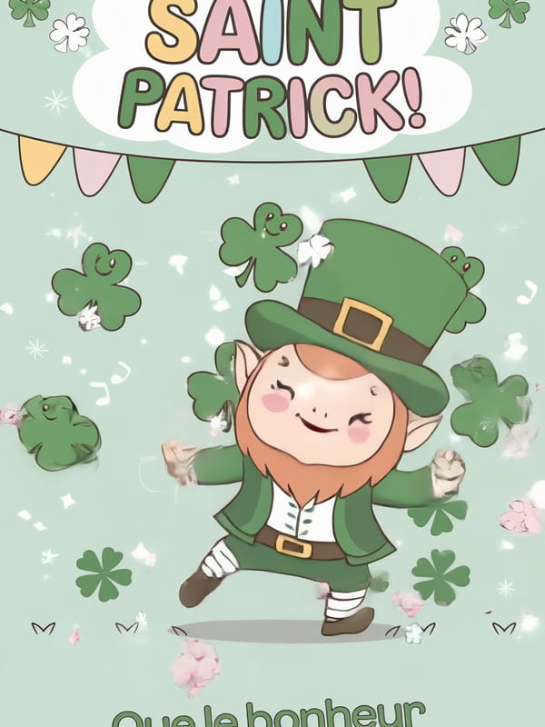 Carte virtuelle Joyeuse Saint-Patrick | Vœux de bonheur - JolieCarte