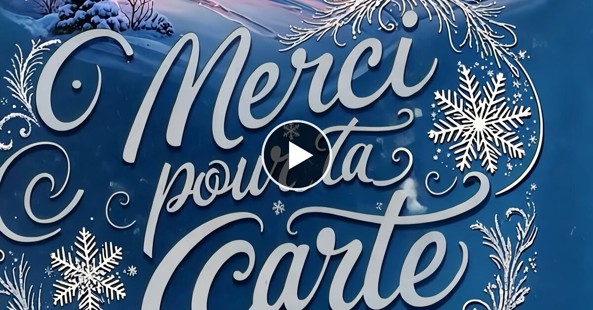 Carte de Remerciement Hivernale | Merci pour ta Carte - JolieCarte