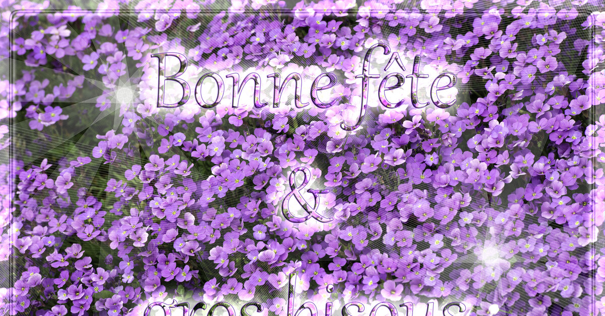 Carte Bonne Fête Florale | Vœux tendres et gros bisous - JolieCarte