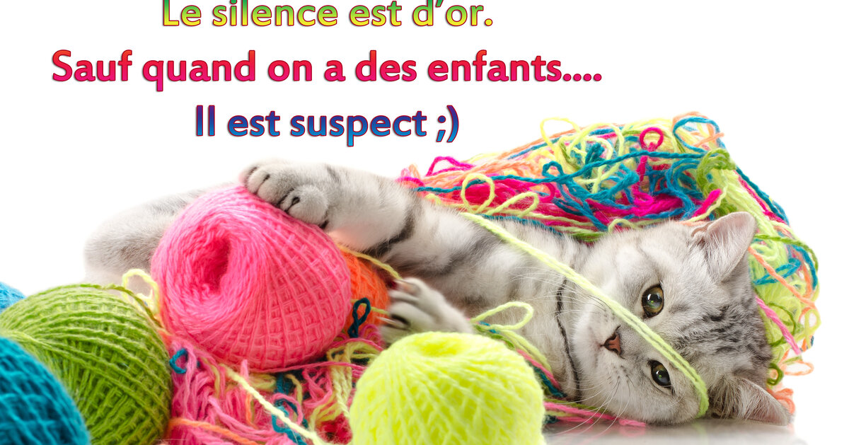 Carte Citation Humour Parent : Le silence est suspect - JolieCarte
