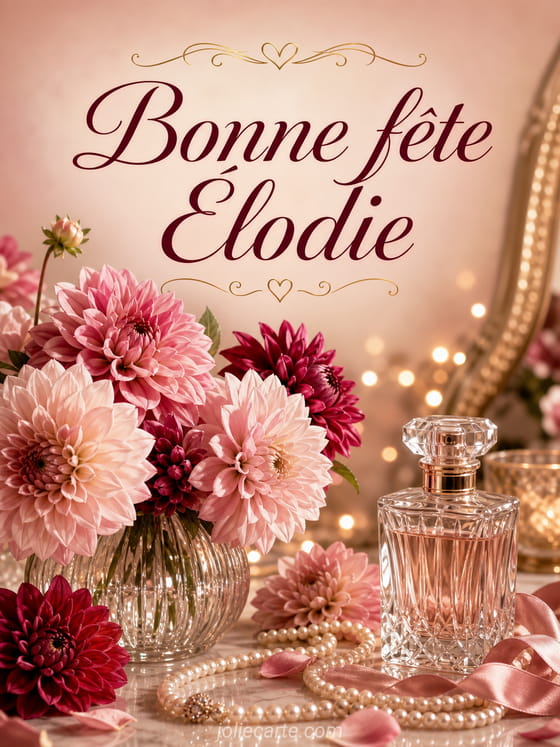 Bonne fête Élodie femme 💐 - JolieCarte